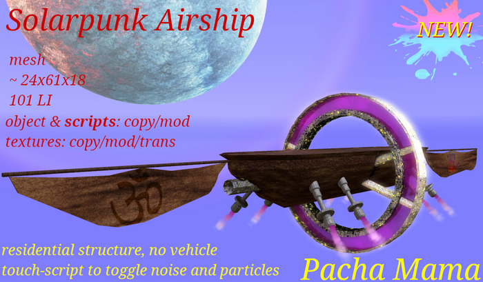 Second Life Marketplace - solarpunk airship